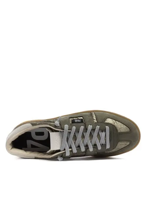 P448 Monza Leather & Suede Sneakers - Galaxy Army Green
