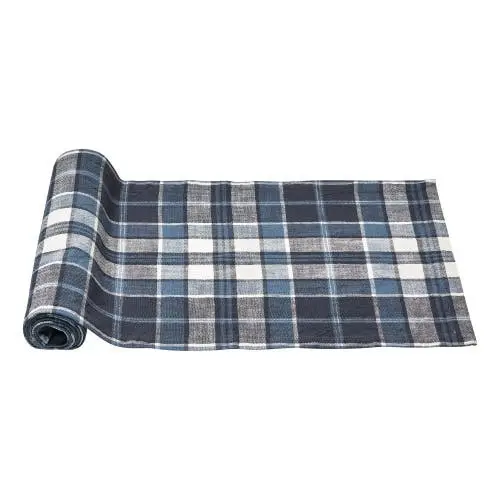 TAG Mirage Plaid Table Runner Cotton Perfect For Christmas