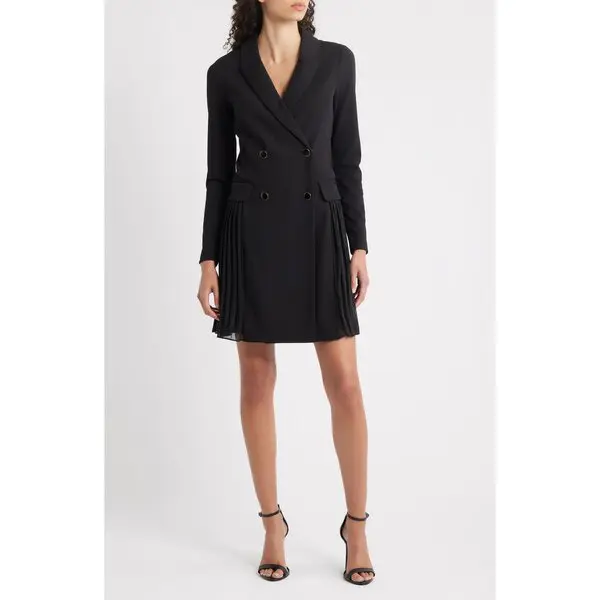Julia Jordan Double Breasted Long Sleeve Coat Dress