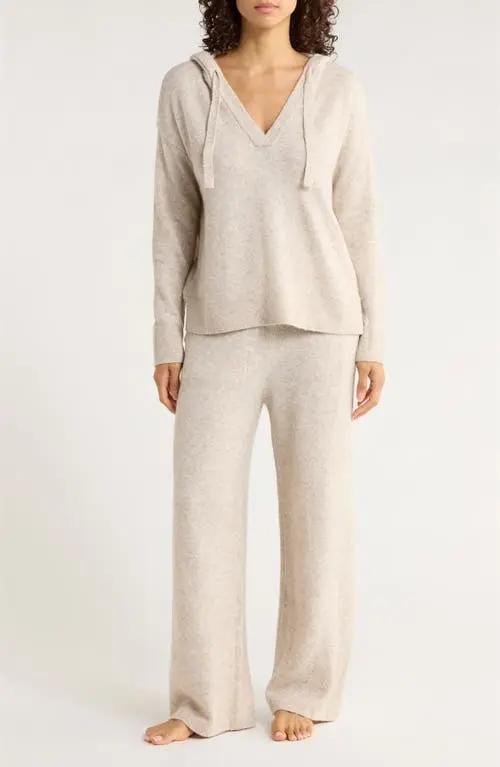 Nordstrom Hooded Lounge Set - Beige Oatmeal Heather