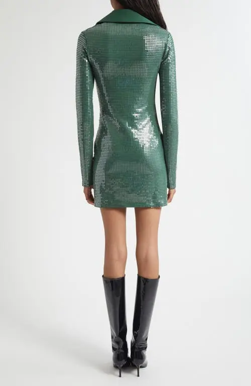 CONNER IVES Long Sleeve Sequin Jersey Minidress