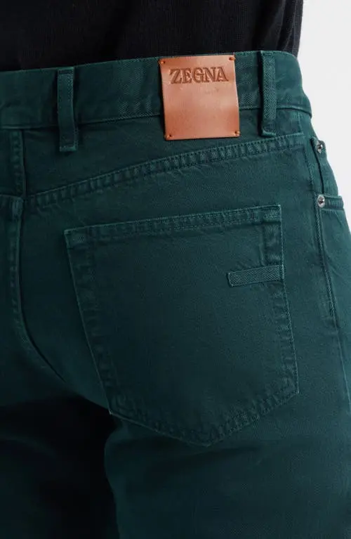 Zegna Roccia City Fit Jeans - Dark Green