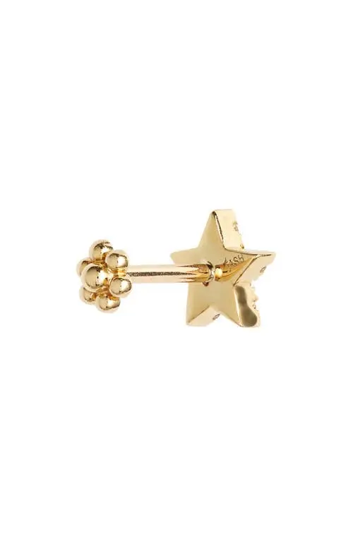 MARIA TASH Diamond Star Threaded Stud Earring - Yellow Gold