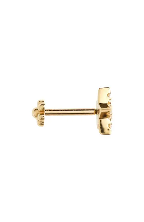 MARIA TASH Diamond Star Threaded Stud Earring - Yellow Gold