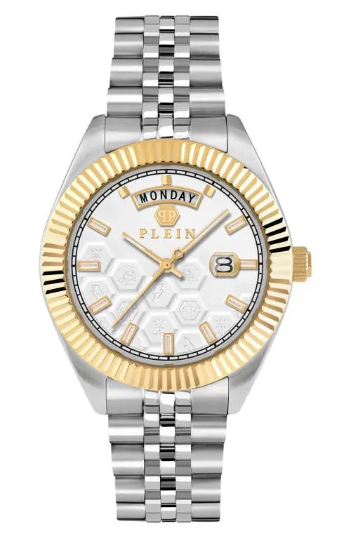 Philipp Plein Date Superlative Two-tone Bracelet Watch - Two Tone