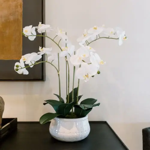 CG HUNTER Artificial 4-stem Phalaenopsis Orchid