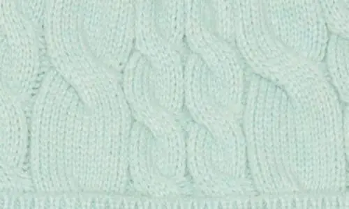 Treasure & Bond Cable Knit Scarf & Beanie Set - Teal Surf