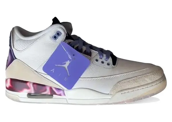 JORDAN 3 Retro Eybl Sneakers - White/cream/purple