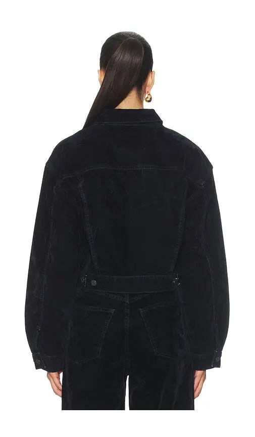AGOLDE Radley Velvet Jacket - Navy