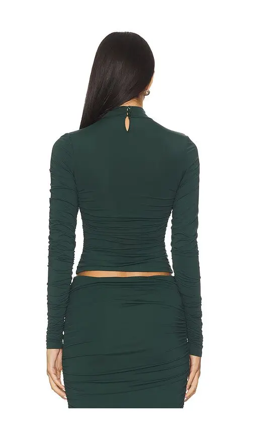 SEROYA Dulcie Ruched Top - Dark Green