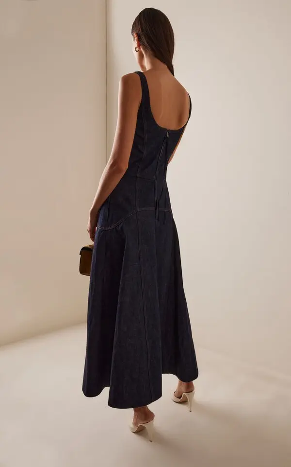 Adam Lippes Veda Denim Midi Dress