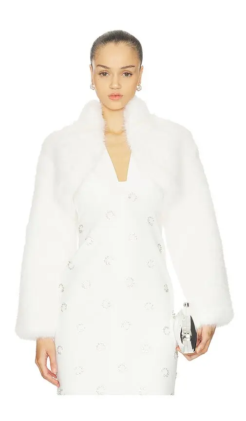 ELLIATT Lucyna Cropped Faux Fur Jacket