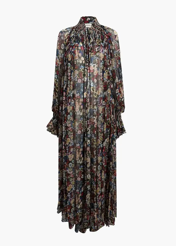 Khaite Edgar Maxi Dress - Black Multi