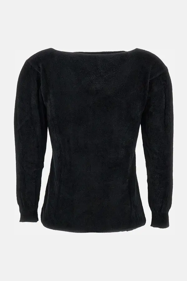 LIVTHELABEL V-neck 3/4 Sleeve Top - Nero