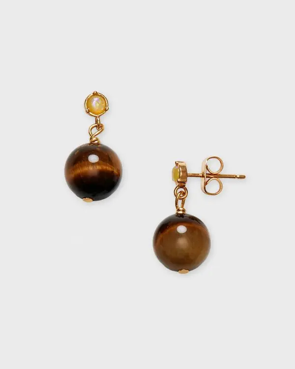 Anni Lu Earrings With Eye And Opal Details - Tiger