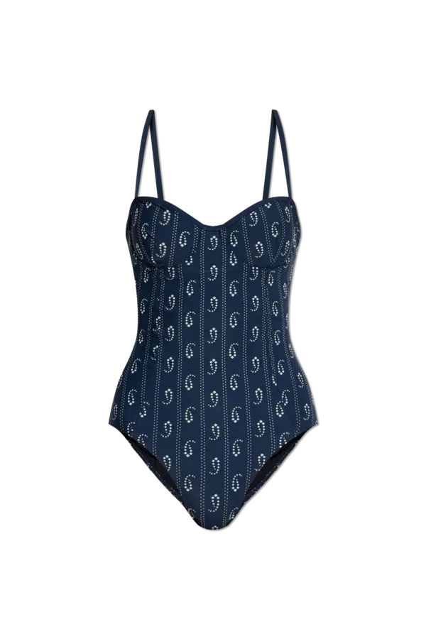 Tory Burch Printed One-piece Swimsuit - Navy Blue
