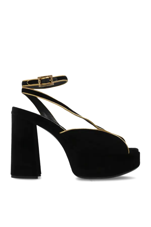 Etro Velvet Platform Sandals