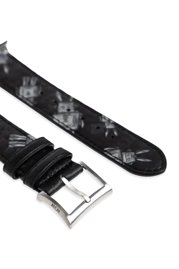 Mcm Monogrammed Leather Apple Watch Band