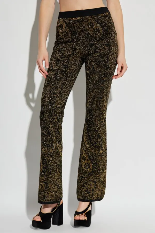 Etro Lurex Paisley Trousers