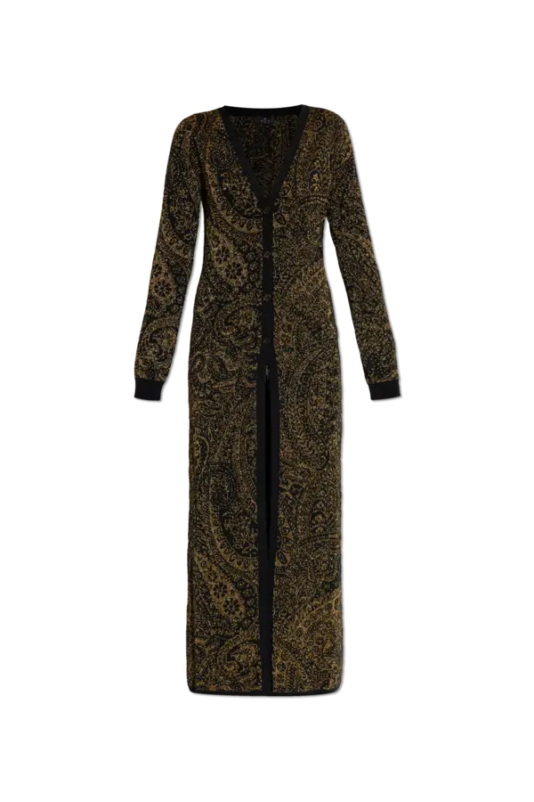 Etro Long Cardigan With Lurex Thread - Black