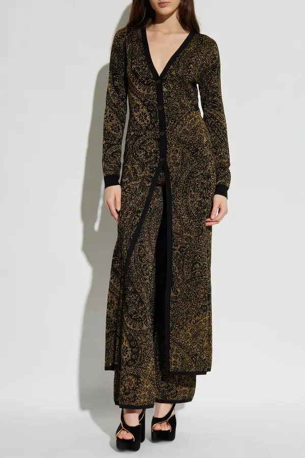 Etro Long Cardigan With Lurex Thread