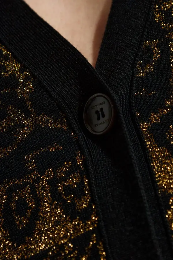 Etro Long Cardigan With Lurex Thread
