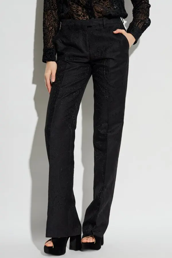 Etro Jacquard Creased Trousers