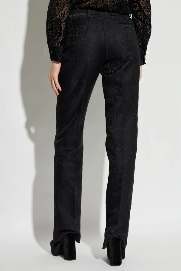 Etro Jacquard Creased Trousers