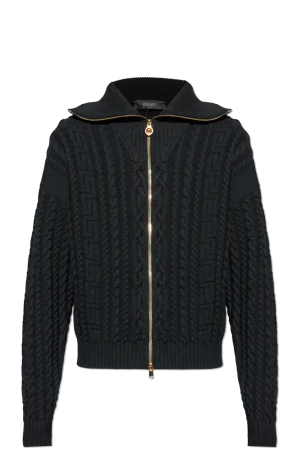 Versace Cardigan With Decorative Knit