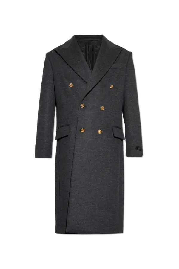 Versace Double-breasted Wool Coat