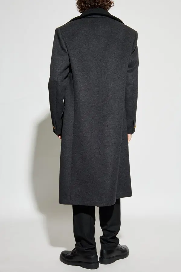 Versace Double-breasted Wool Coat