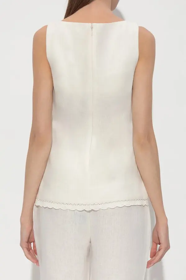 Posse Effi Linen Top - Cream