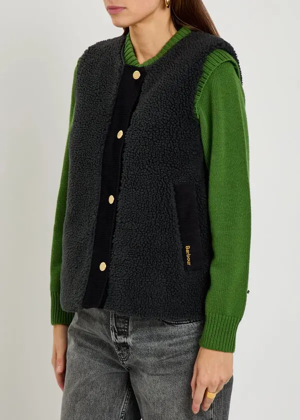 Barbour Corduroy-trim Fleece Gilet
