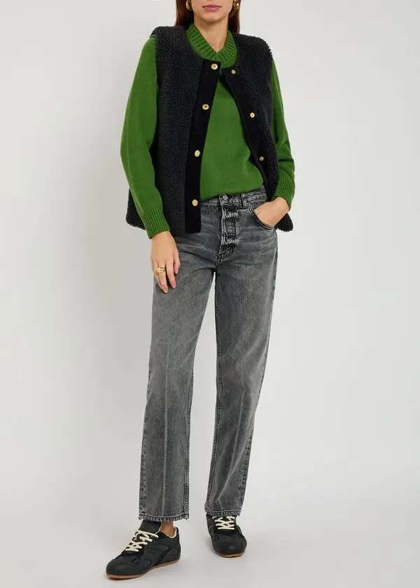 Barbour Corduroy-trim Fleece Gilet