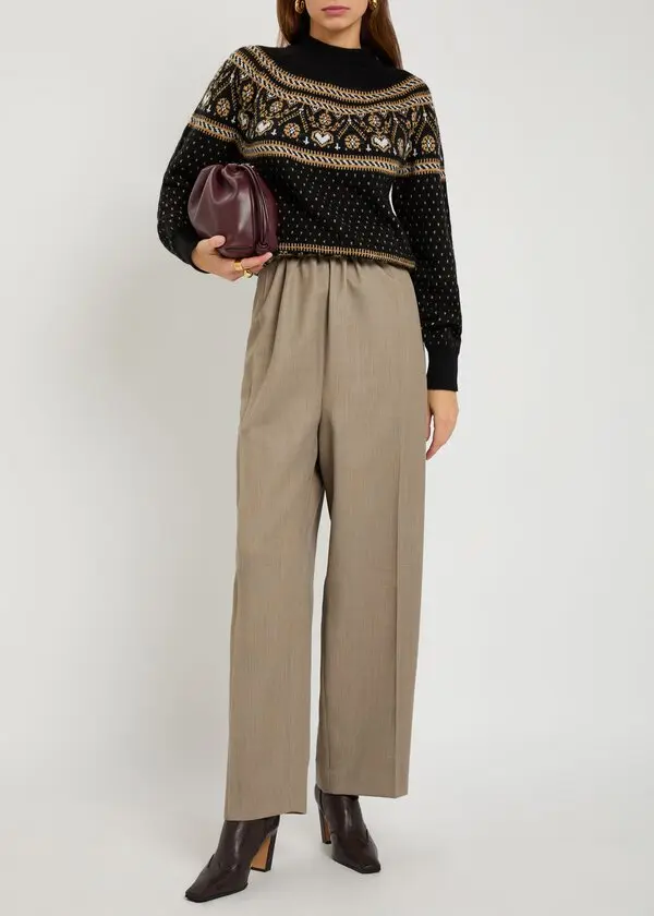 Khaite Fair Isle Cashmere Jumper - Black
