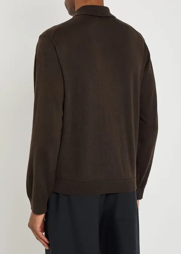 Our Legacy Argyle Intarsia Wool Polo Shirt