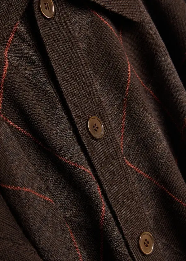 Our Legacy Argyle Intarsia Wool Polo Shirt