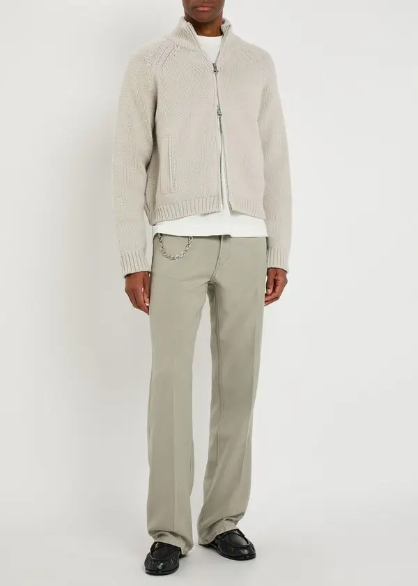 Our Legacy Ribbed Merino Wool Zip-through Cardigan
