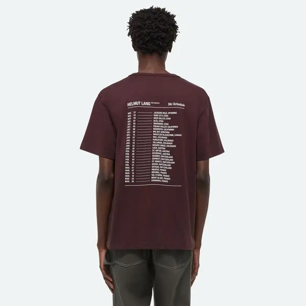 Helmut Lang Ski Schedule Tee