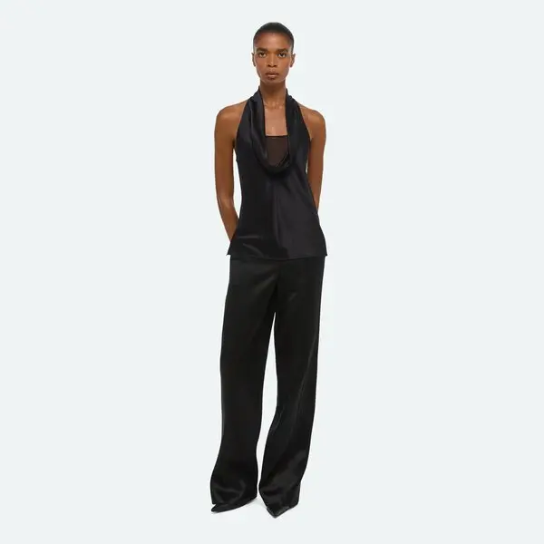 Helmut Lang Silk U-neck Top