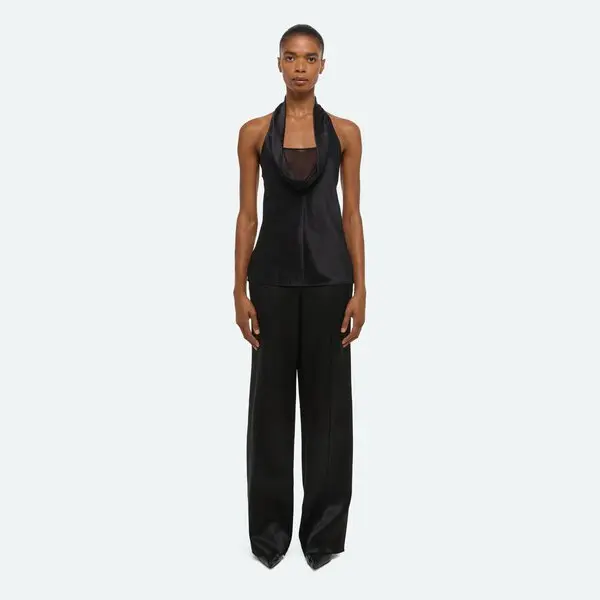 Helmut Lang Silk U-neck Top