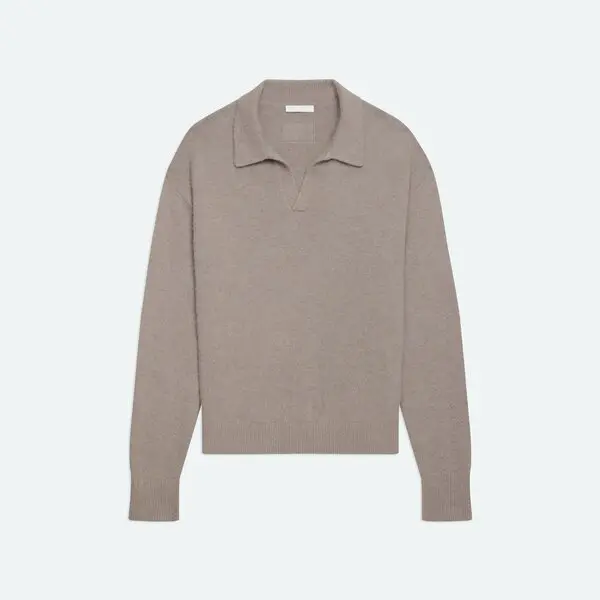 Helmut Lang Brushed Polo Sweater - Fog