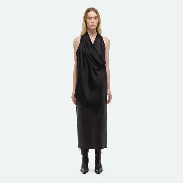 Helmut Lang Draped Cowl Top - Black