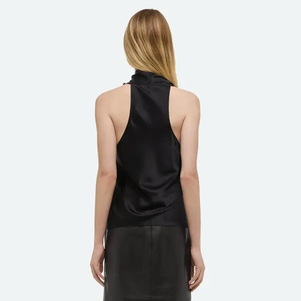Helmut Lang Draped Cowl Top - Black