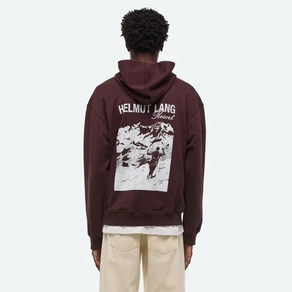 Helmut Lang Printed Skier Hoodie - Mahogany