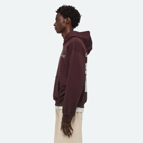 Helmut Lang Printed Skier Hoodie - Mahogany