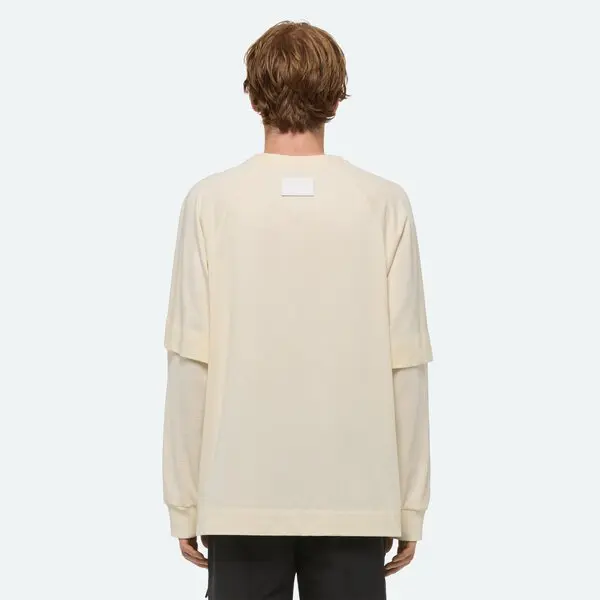 Helmut Lang Double-layer Waffle Tee - Winter White