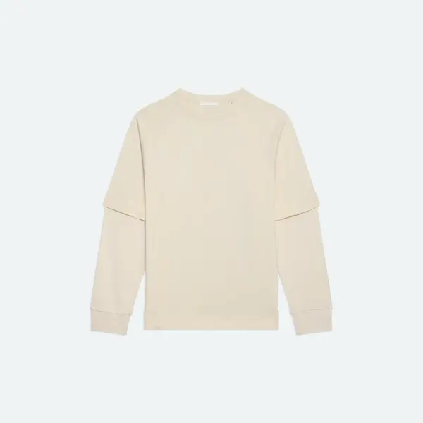 Helmut Lang Double-layer Waffle Tee - Winter White
