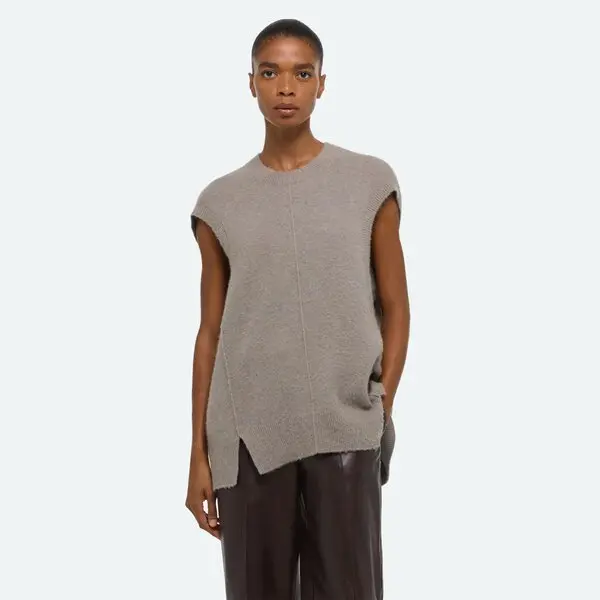 Helmut Lang Brushed Sweater Vest - Fog
