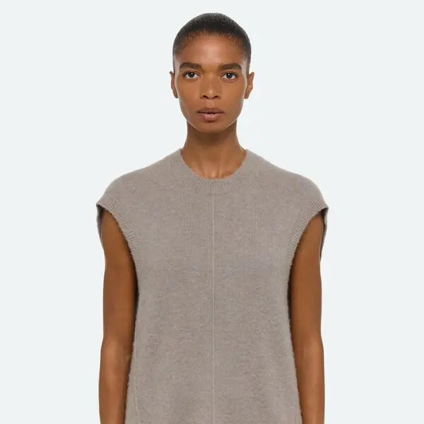 Helmut Lang Brushed Sweater Vest - Fog